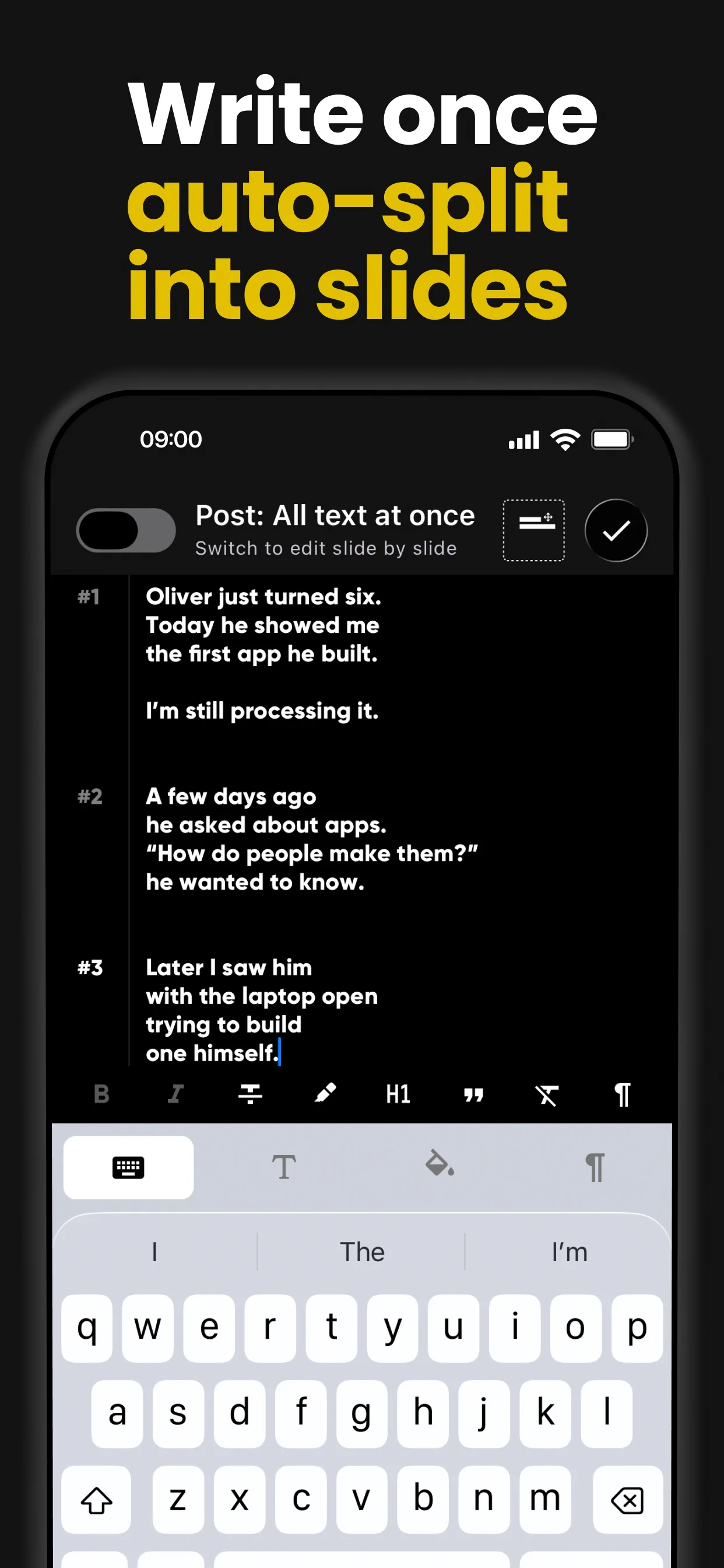 Lett – Text carousel maker for social media